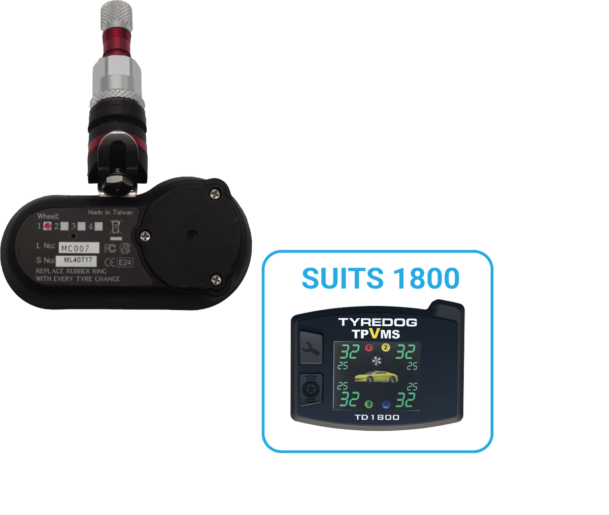 FSK Internal Sensor with Adjustable Valve to Suit TD-1800A-I (433MHz)